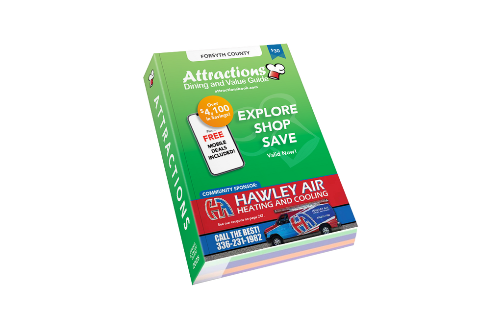 2025 Forsyth County NC Attractions Coupon Book – SaveAround®
